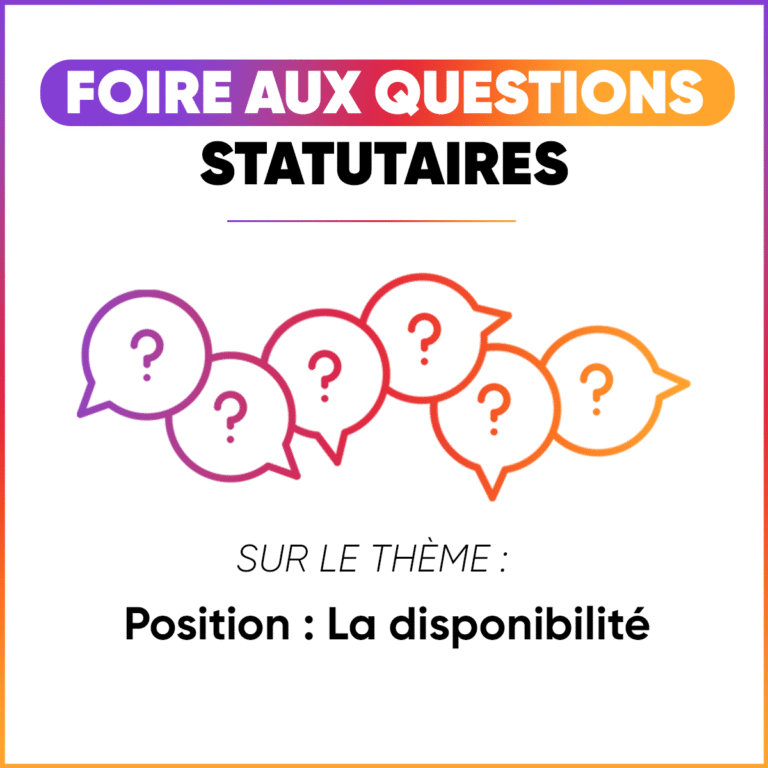 Position : La disponibilité - FAQ - CIG Petite Couronne
